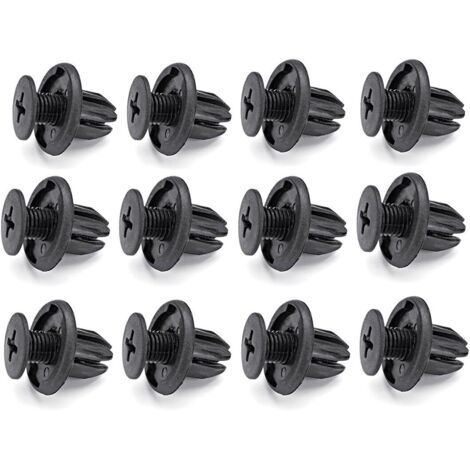 12Pcs Plastique Auto Splash Guard Liner Rivets Voiture Fixation Clip De ...