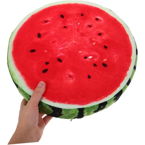 Coussin pastèque réaliste amovible doux fruit ludique, chambre enfant ...