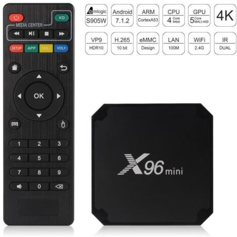 Android TV Box - - X96 Mini - 4K HD - 2 Go RAM - 16 Go ROM