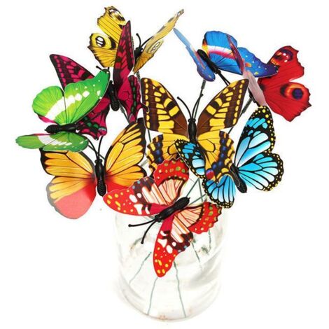 Lot De 50 Papillons Colorés De 10 Cm Pour Décoration De Jardin Sur ...