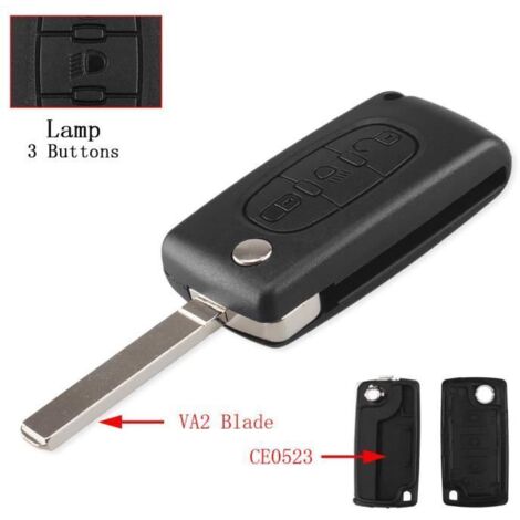 - VA2 - CE0523 - Coque Clé Citroen C2 C3 C4 C5 C6 C8 3 Boutons - clé ...