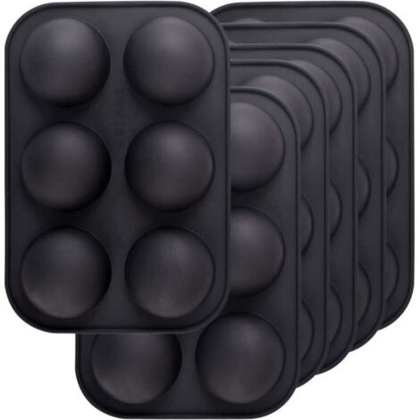 Lot De 6 Moules Demi-sphères En Silicone 6 Trous Pour Faire Des Bombes ...