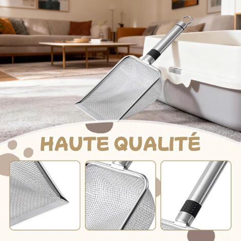 Pelle à Litière pour Chat avec Poignée en Métal Nettoyant, Pelle à ...