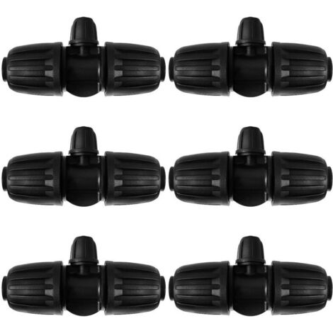 6Pcs Barbed Tee Pipe Connector 3-Way Irrigation Hose Connector for Tube ...