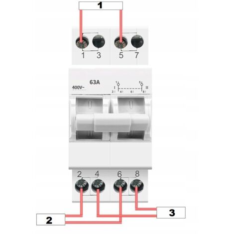 VCX Interrupteur modulaire 2P 63A - Réseau / Aggrégat - 4 pôles ...