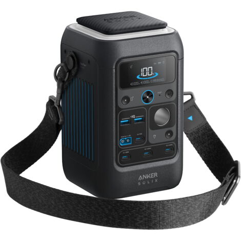 Kit Batterie Anker SOLIX C300X DC mit Bifaziales Solarpanel 100 W (0% MwSt)
