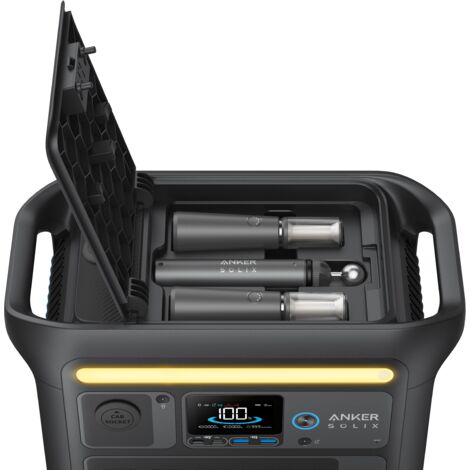 Kit Powerstation Anker SOLIX C800X mit Bifaziales Solarpanel 100 W (0% ...