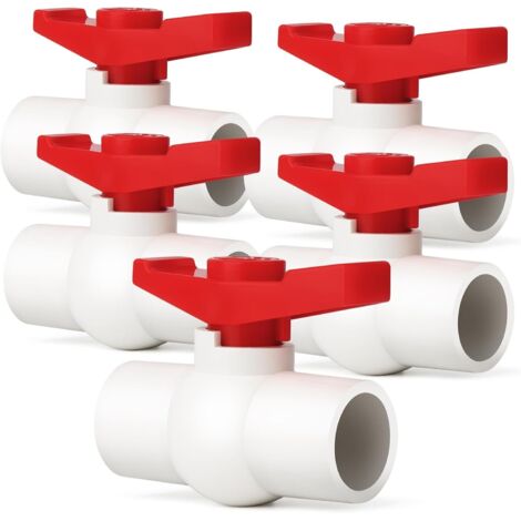 5 Pcs 32MM OD PVC Ball Valve With Smooth Handle,Fit for Water Flow ...