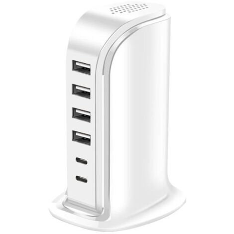 Multipresa USB e USB-C - BIGBEN - Bianco - 6 prese - Power Delivery 40W ...