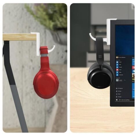 Soporte de Auriculares - 3M - Adhesivo Fuerte - Blanco - Oficina ...