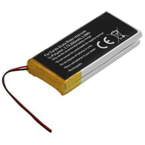 Li-Polymer Battery for Cardo Scala Rider G9 Intercom 3.7V 800mAh Gray