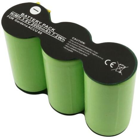 Battery - NOTIFY - Gardena Accu 60 - NiMH 3.6V - 2000mAh - Power Supply ...