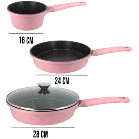 10-Piece Cookware Set 3 Pots/2 Pans/1 Saucepan Diamond Pattern ...