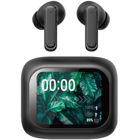 TWS Earbuds LCD Bluetooth 5.4 Noise Canceling ANC Seoul Model Black