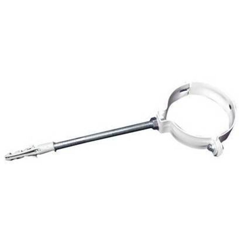 Collar para fijación de tubos de humo pintado blanco Medida: Diámetro 100