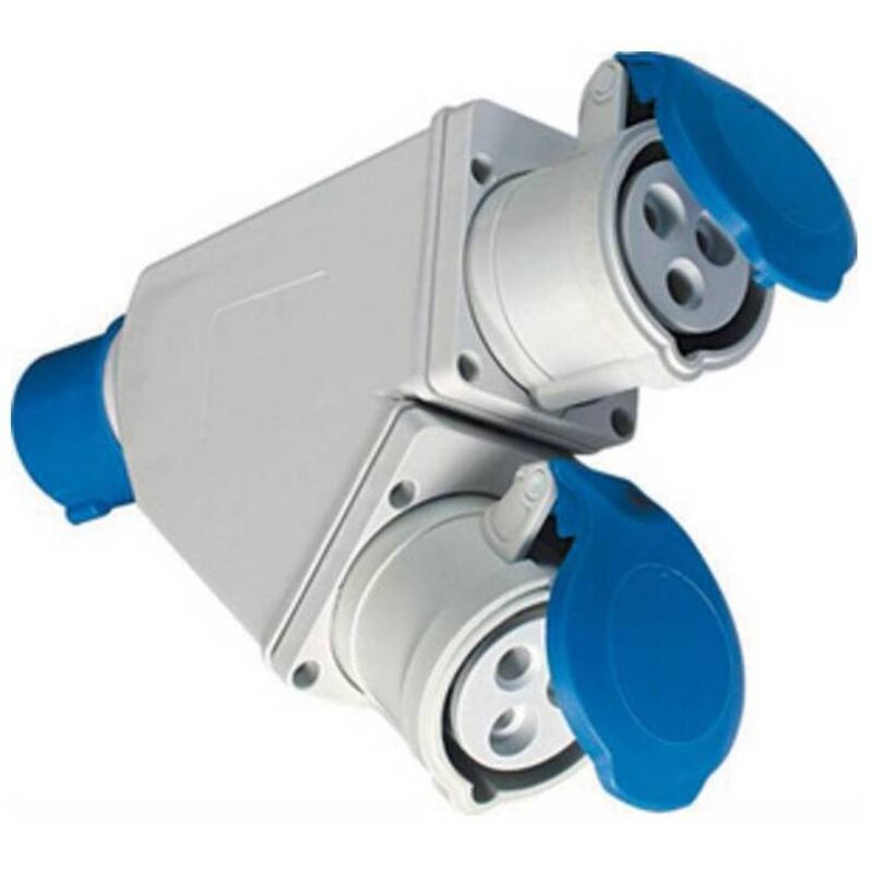 Adaptador CEE 16A 2 tomas 220V IP44 FME 73.105