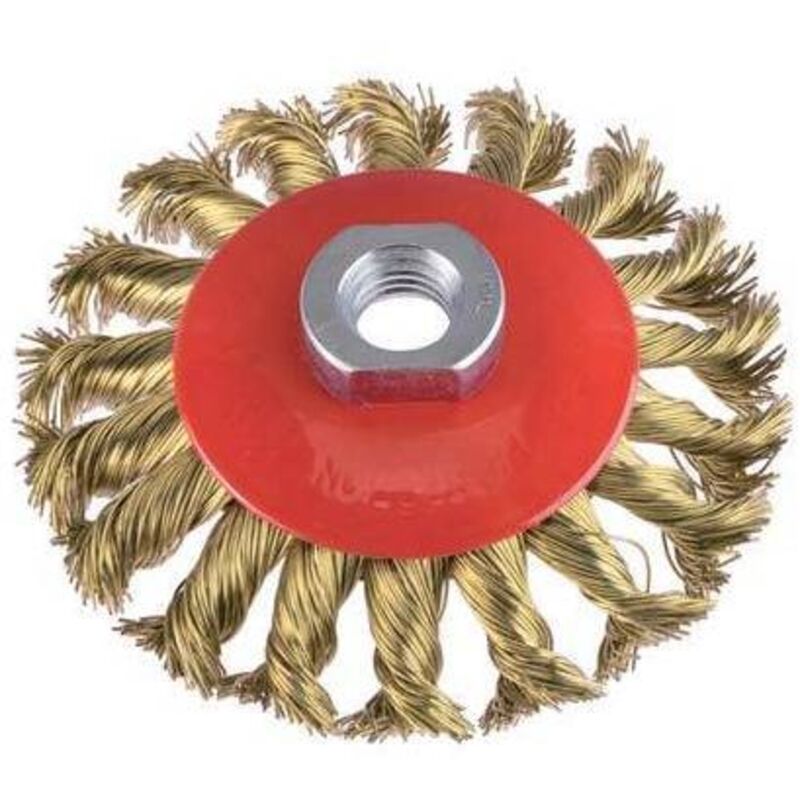 Cepillo de acero retorcido cónico + rosca PG