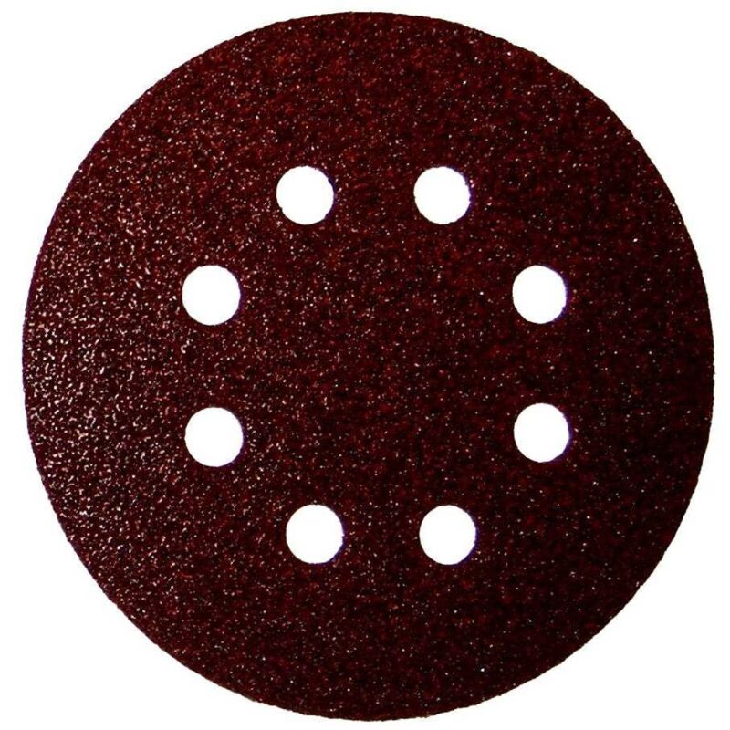 50 x DISCO ABRASIVO VELCRO 8 FORI D 125 MM GRANA 80