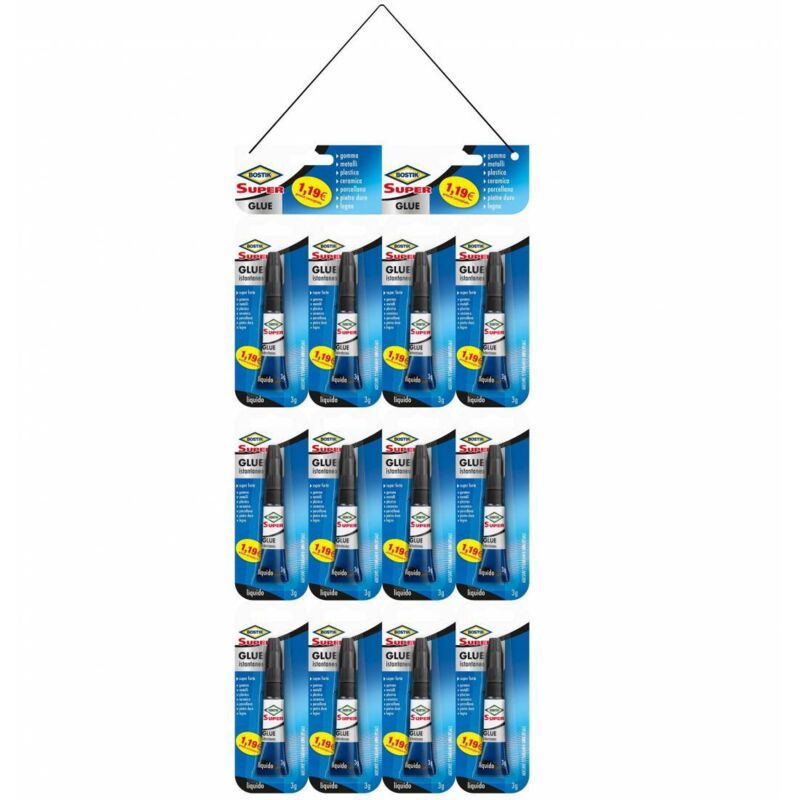 24 x BOSTIK SUPER PEGAMENTO 3 G TARJETA JUMBO BLÍSTER