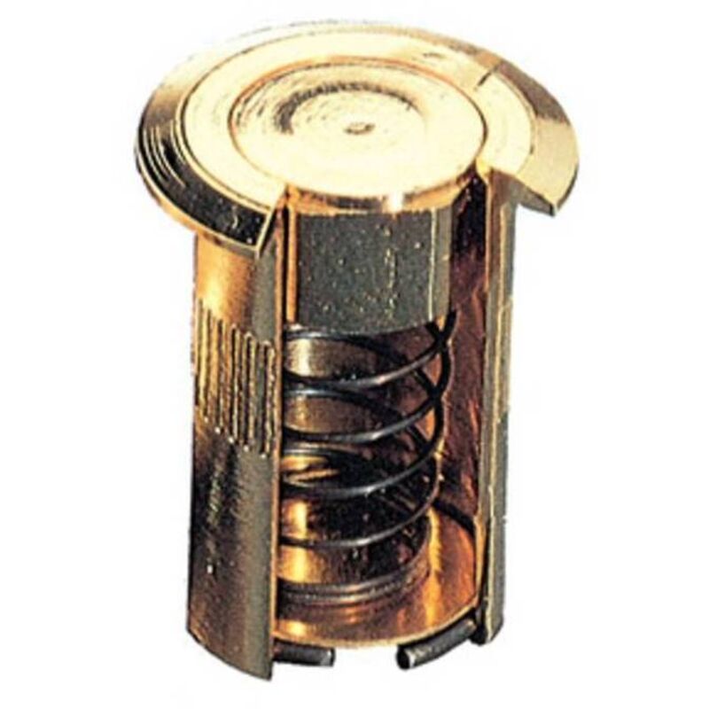 20 x POZZETTO A MOLLA OTTONE LUCIDO D 20X30 MM