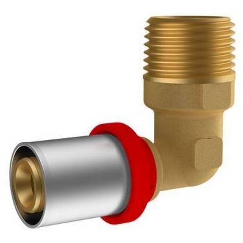 RACCORDO A PRESSARE IKARO CURVO MASCHIO Misura: 3/4 x 26