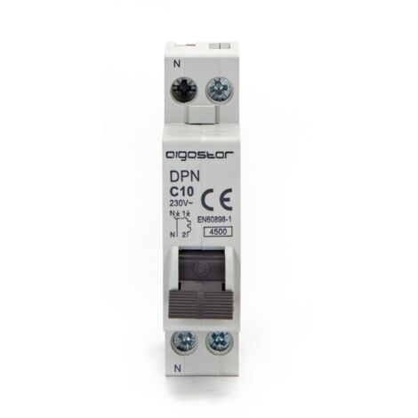 Aigostar Interruptor Automático Magneto Térmico, 1P+N, 10A, Curva C ...