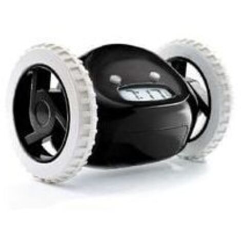 Runaway Alarm Clock On Wheels, Black