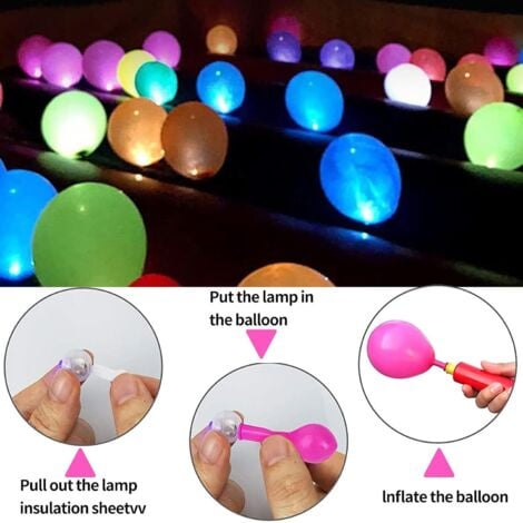 120 PCS LED Balloon Lumière,Boule Mini Rond LED Balloon Lumière pour la lumière de la lanterne ...