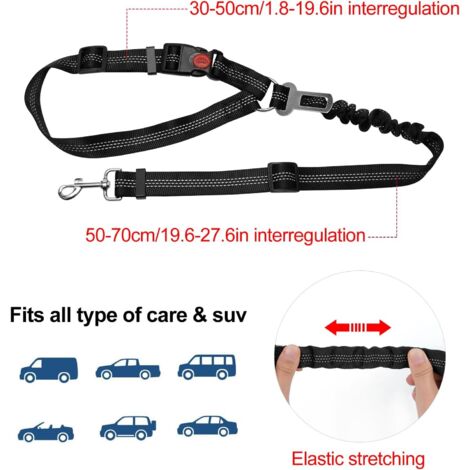 2 pièces réglable Ceinture securite Chien Voiture, Coussin élastique ...