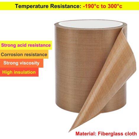 1 Pièces Haute Température Ruban, Bande de Téflon, 120mm x 10m, Ruban ...