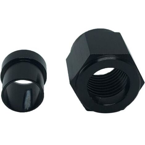 6AN Female Tube Nut and Sleeve Aluminum Hardline Fitting for 3/8 inch ...