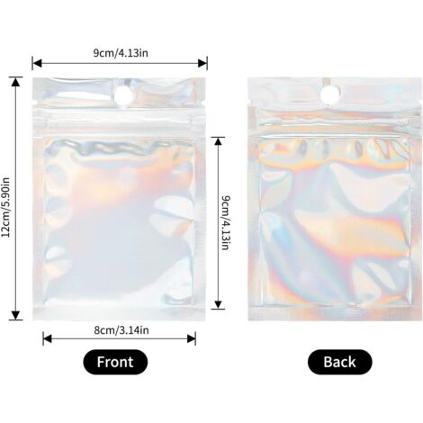 G2PLUS 100PCS Mylar Ziplock Bags Sachets Plastiques Zip-Sachets ...