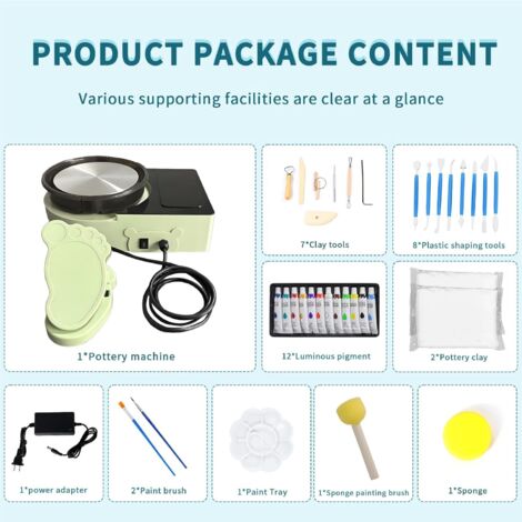 Machine de roue de poterie avec pédale de pied, roue d'argile de ...