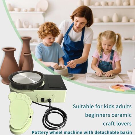 Machine de roue de poterie avec pédale de pied, roue d'argile de ...