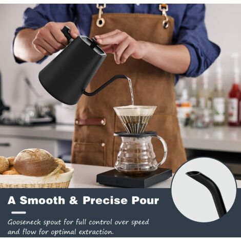 Bouilloire électrique 1L en acier inoxydable avec réglage de la ...