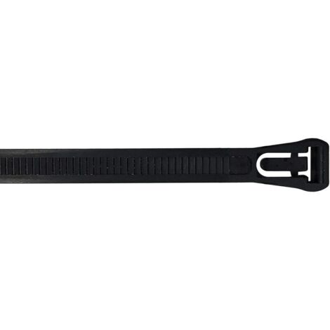 Collier de Serrage Réutilisable Plastique, 5 mm x 200mm, Attache Câble ...