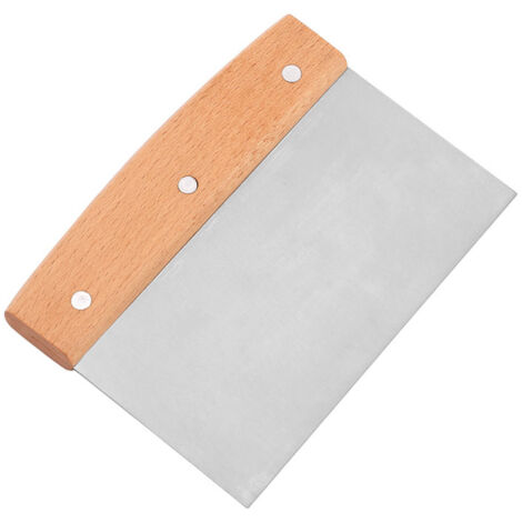 Racloir à Pâte avec Manche en Bois et Lame Inox Alimentaire - Outil de ...
