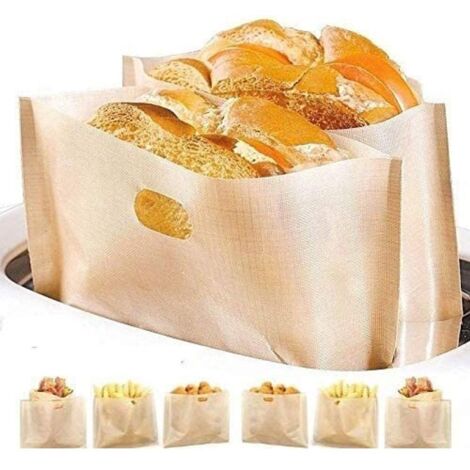 Non-Stick Réutilisables LFGB Sandwich Sac Lavable 10 Pièces en Téflon ...