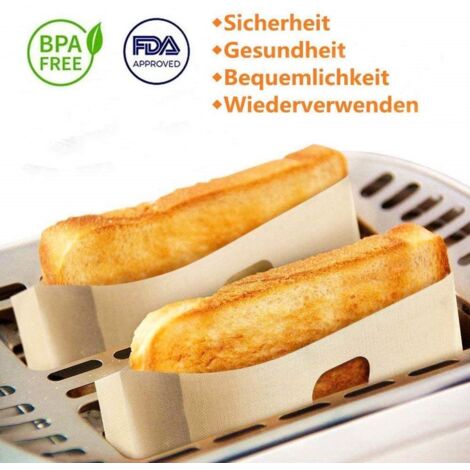 Non-Stick Réutilisables LFGB Sandwich Sac Lavable 10 Pièces en Téflon ...