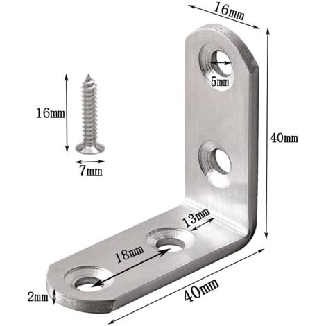 Équerre de Fixation Inox, Angle Droit Support, Supports à Angle Droit ...