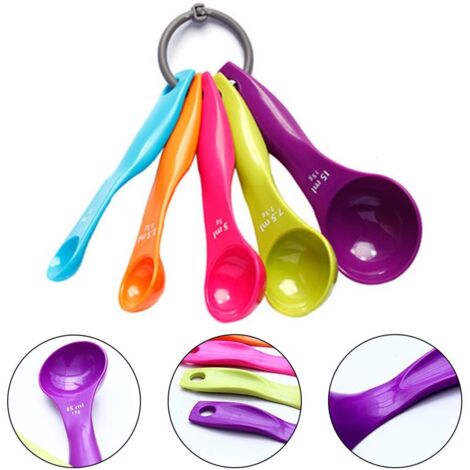 Cuillère Set Coloré en Plastique Cuillère Set pour la Cuisson de ...