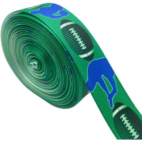 9 m de ruban de satin imprimé ballon athlétique de 2,2 cm, pour ...
