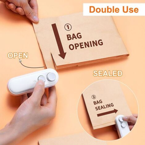 Mini Scelleur avec Cutter, 2 en 1 Scelleuse Thermique Manuel, Soudeuse ...