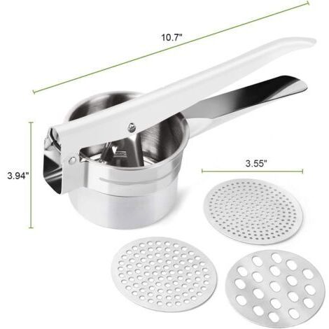 Manual Potato Ricer, Thickening Stainless Steel Potato Press, Spaghetti ...