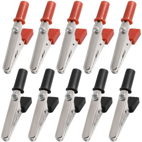 Plastic Handle Test Probe Metal Alligator Clips Wiring Clip Long and ...