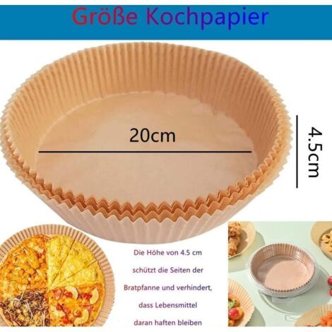 30 Stück Air Fryer Einweg-Backpapier, rundes Backpapier, Pergament ...