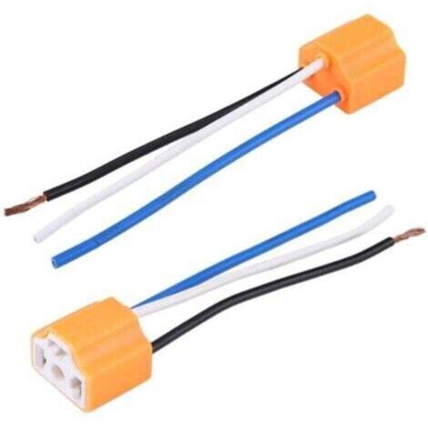 Headlight Socket 2Pcs Female Ceramic Headlight Connector Plug Adapter ...