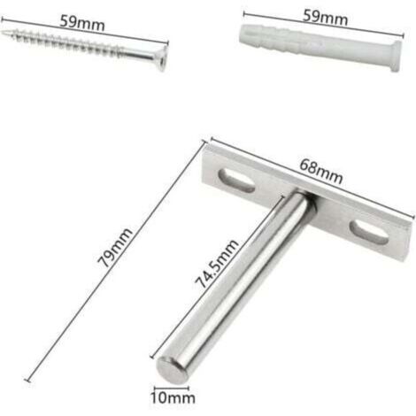 79mm Floating Shelf Metal Brackets Wooden Hidden Wall Bracket Brackets ...