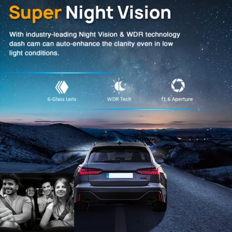 Caméra de voiture haute définition avec vision nocturne 1080P, 360 ...