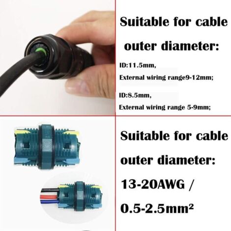 Connexion de câble extérieur de Manchon étanche IP68 pour Un A.W.G: 20 ...